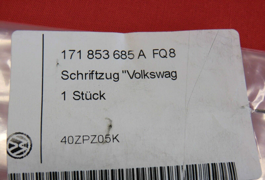 -053; Golf; 1; Jetta; Typenschild; Schild; Schriftzug; Logo; VOLKSWAGEN ...